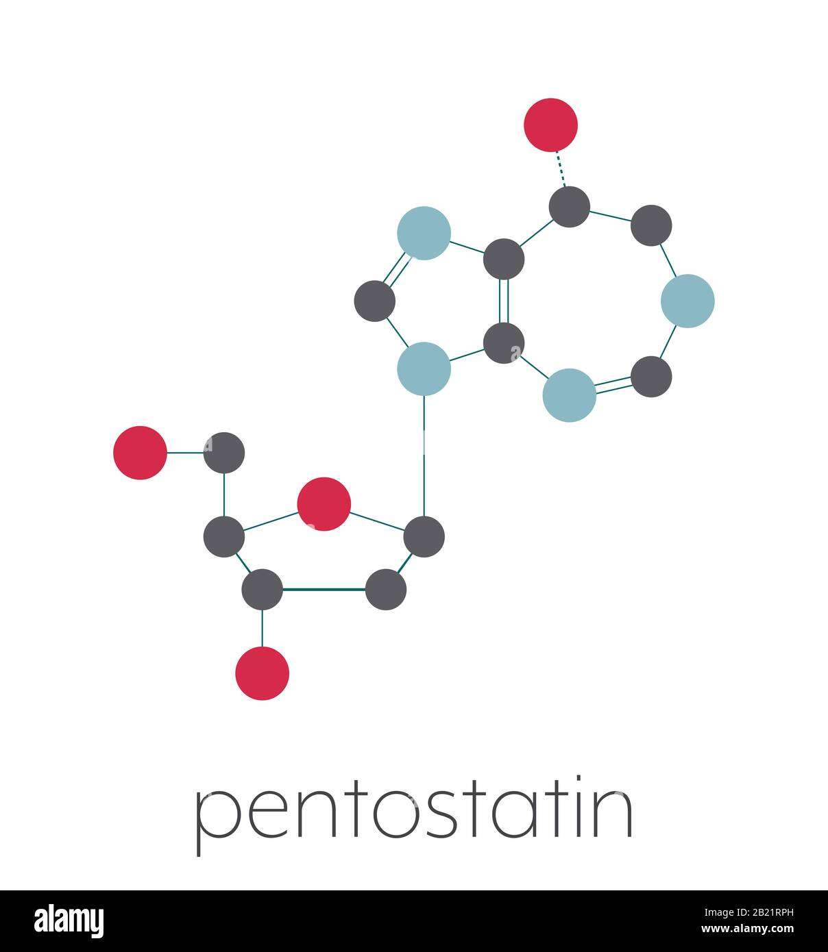 Pentostatin cancer drug molecule, illustration Stock Photo - Alamy