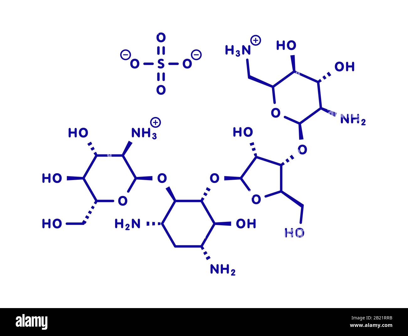 Paromomycin antibiotic drug molecule, illustration Stock Photo - Alamy