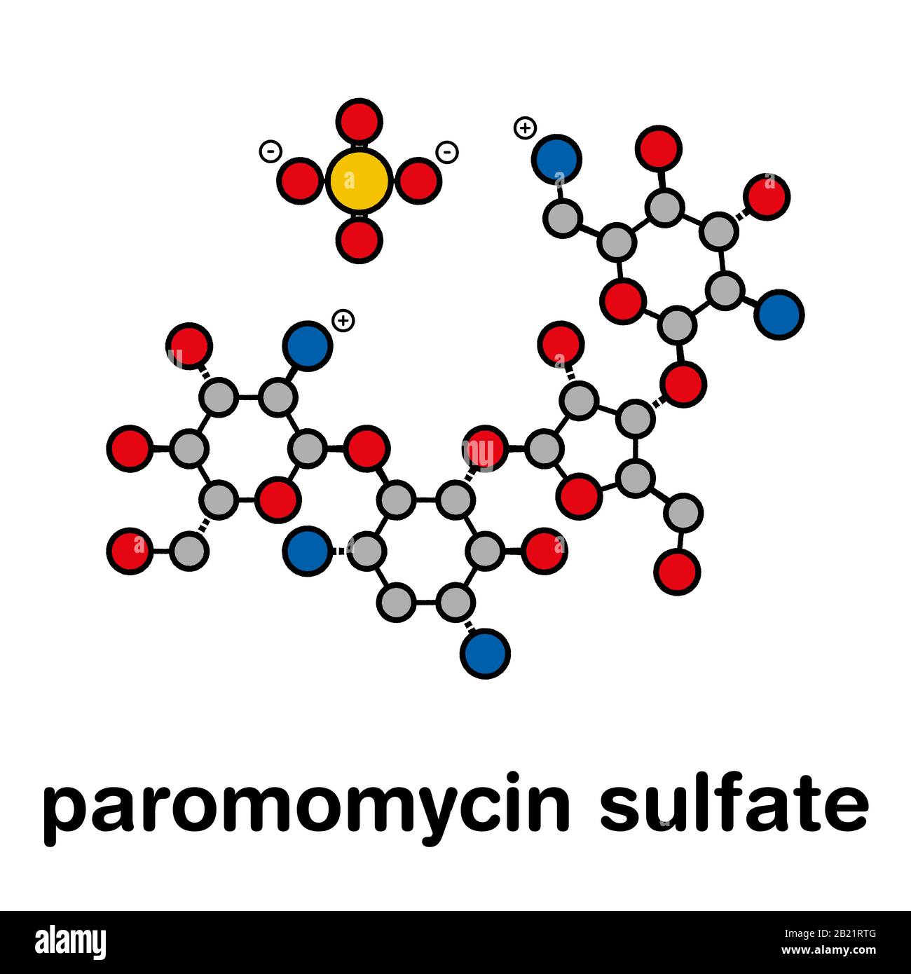 Paromomycin antibiotic drug molecule, illustration Stock Photo - Alamy