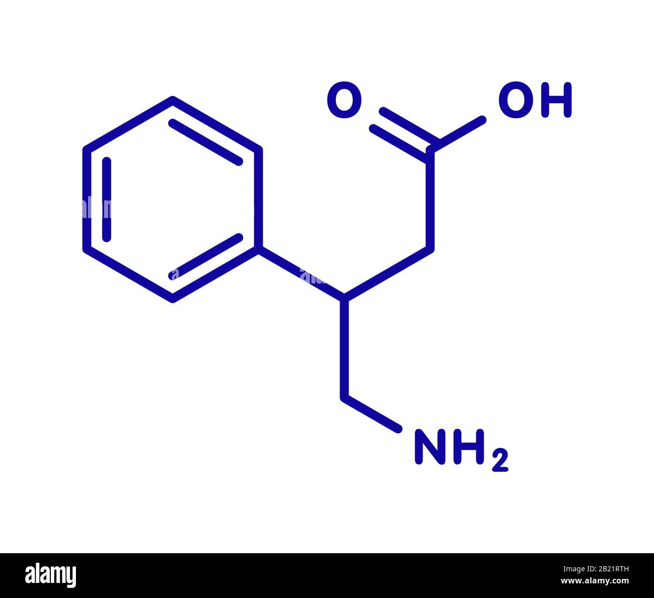 Phenibut anxiolytic and sedative drug molecule, illustration Stock ...