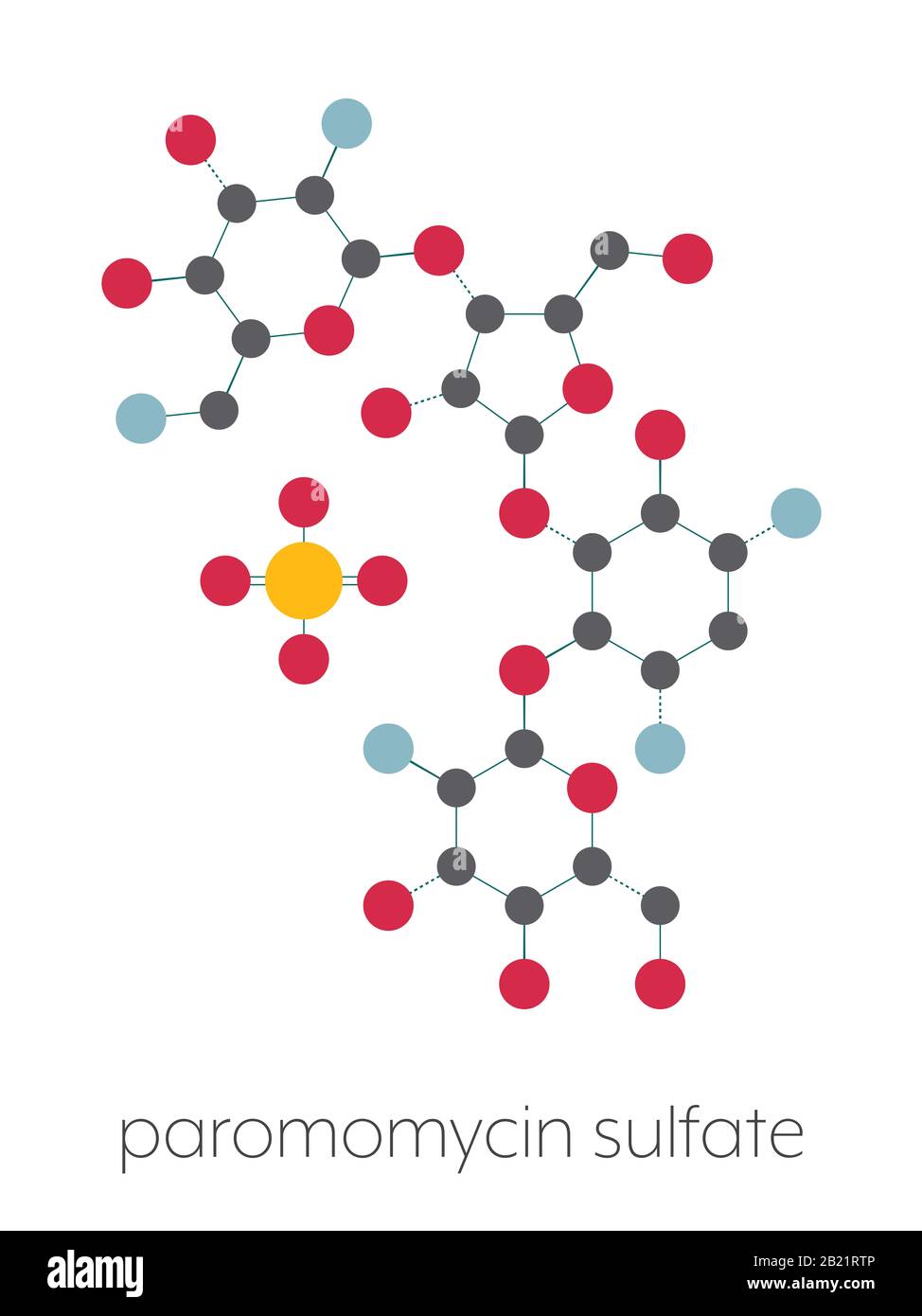 Paromomycin antibiotic drug molecule, illustration Stock Photo - Alamy