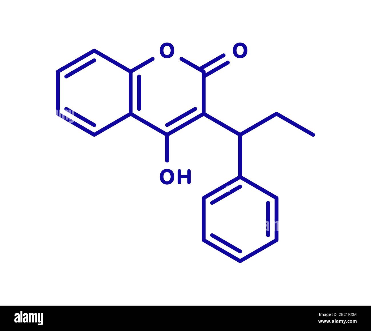 Phenprocoumon anticoagulant drug molecule, illustration Stock Photo - Alamy