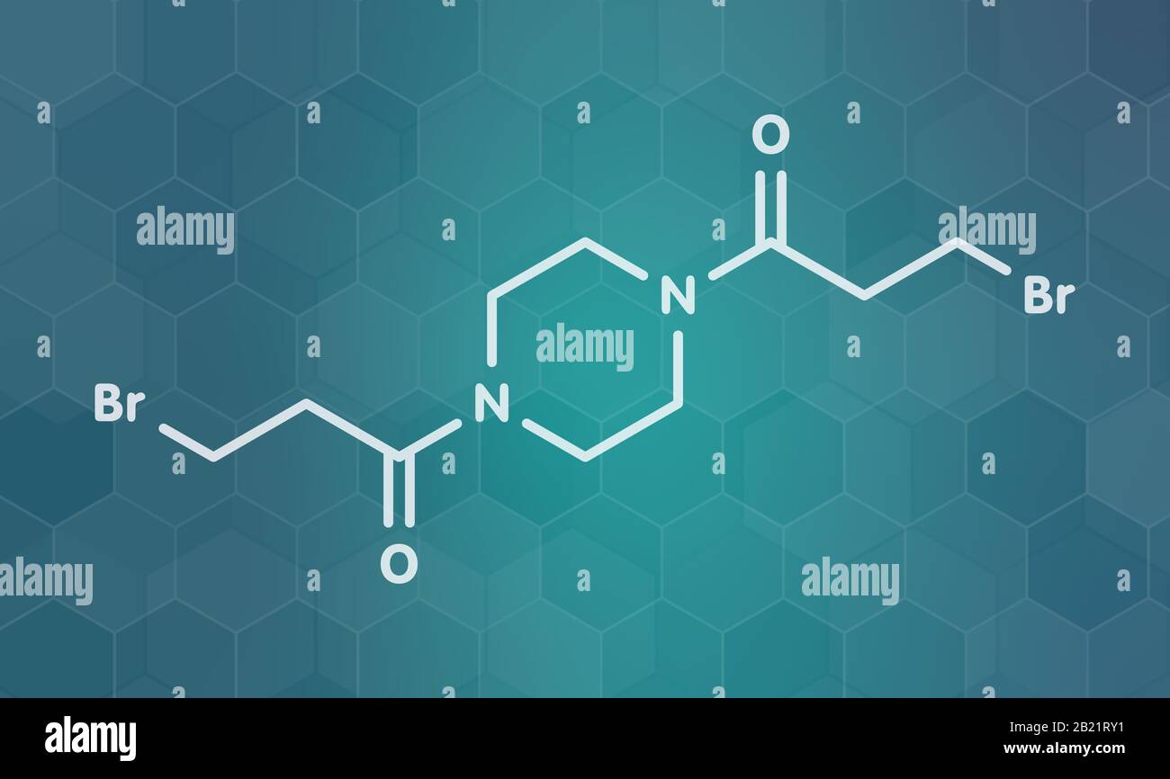 Pipobroman cancer chemotherapy drug molecule, illustration Stock Photo ...