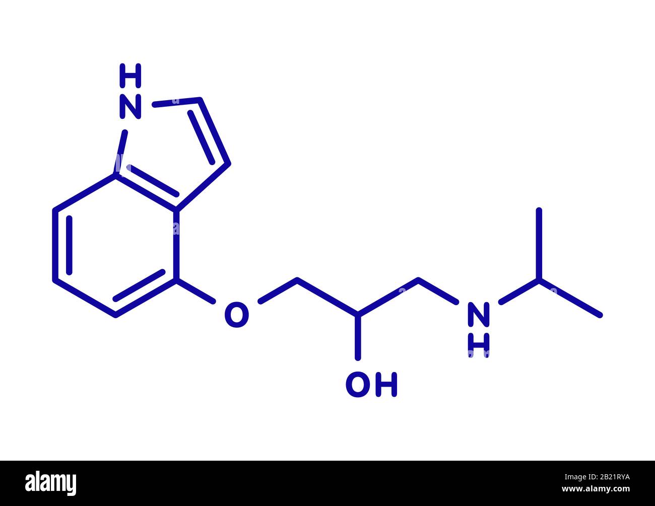 Pindolol beta blocker drug molecule, illustration Stock Photo - Alamy