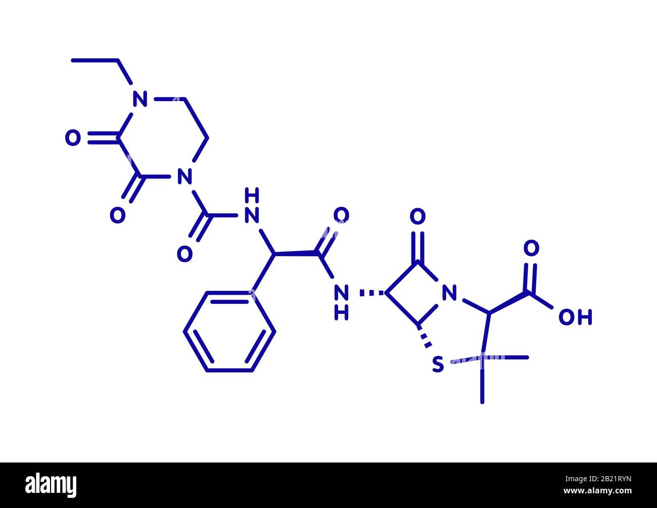 Piperacillin antibiotic drug molecule, illustration Stock Photo - Alamy