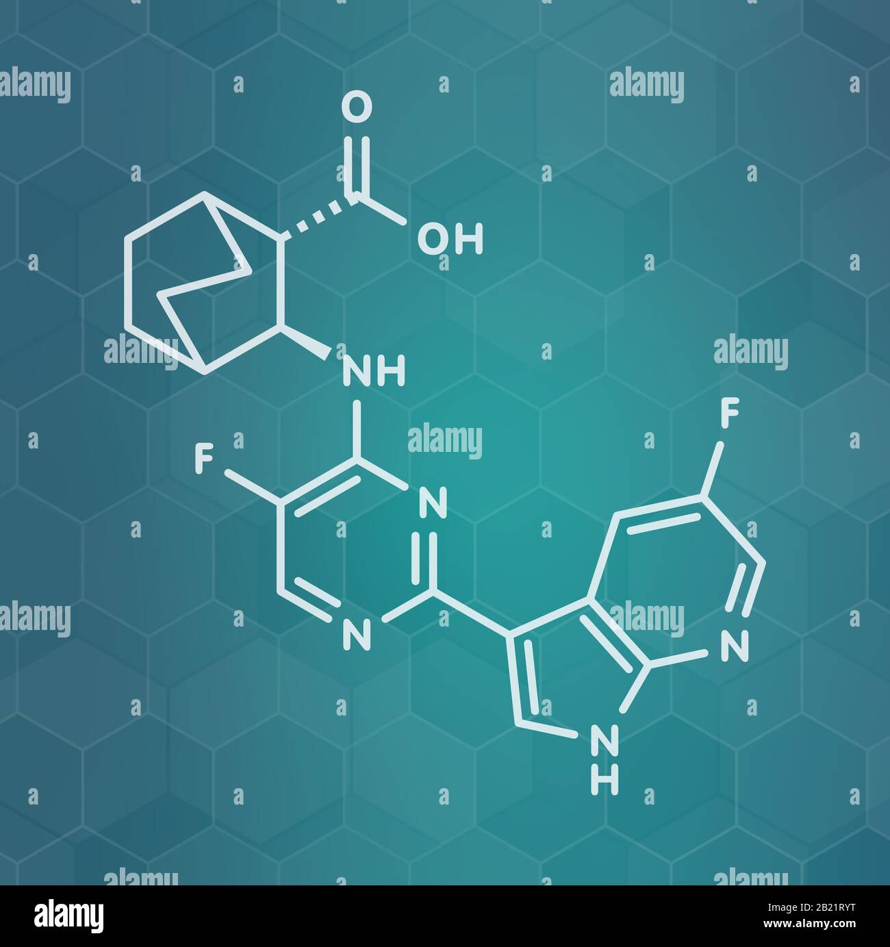 Pimodivir influenza drug molecule, illustration Stock Photo - Alamy