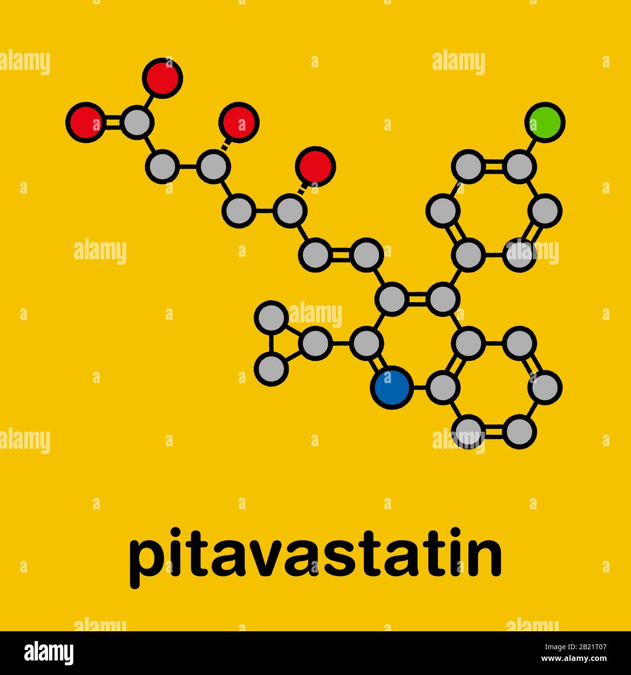 Pitavastatin hypercholesterolemia drug molecule Stock Photo - Alamy
