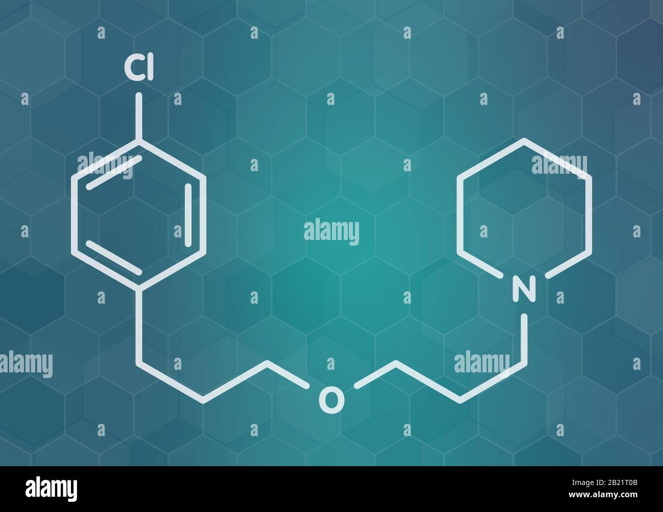 Pitolisant narcolepsy drug molecule, illustration Stock Photo - Alamy