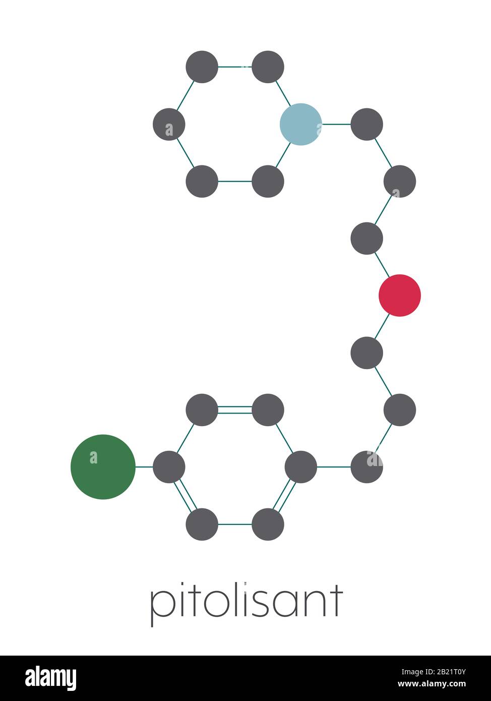 Pitolisant narcolepsy drug molecule, illustration Stock Photo - Alamy