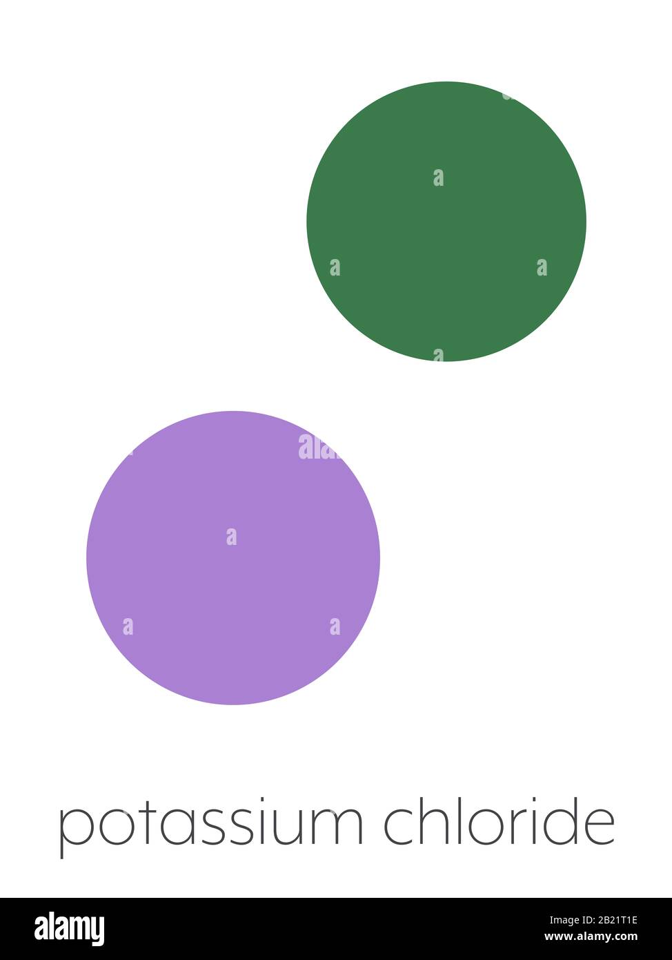 Potassium chloride salt chemical structure, illustration Stock Photo ...