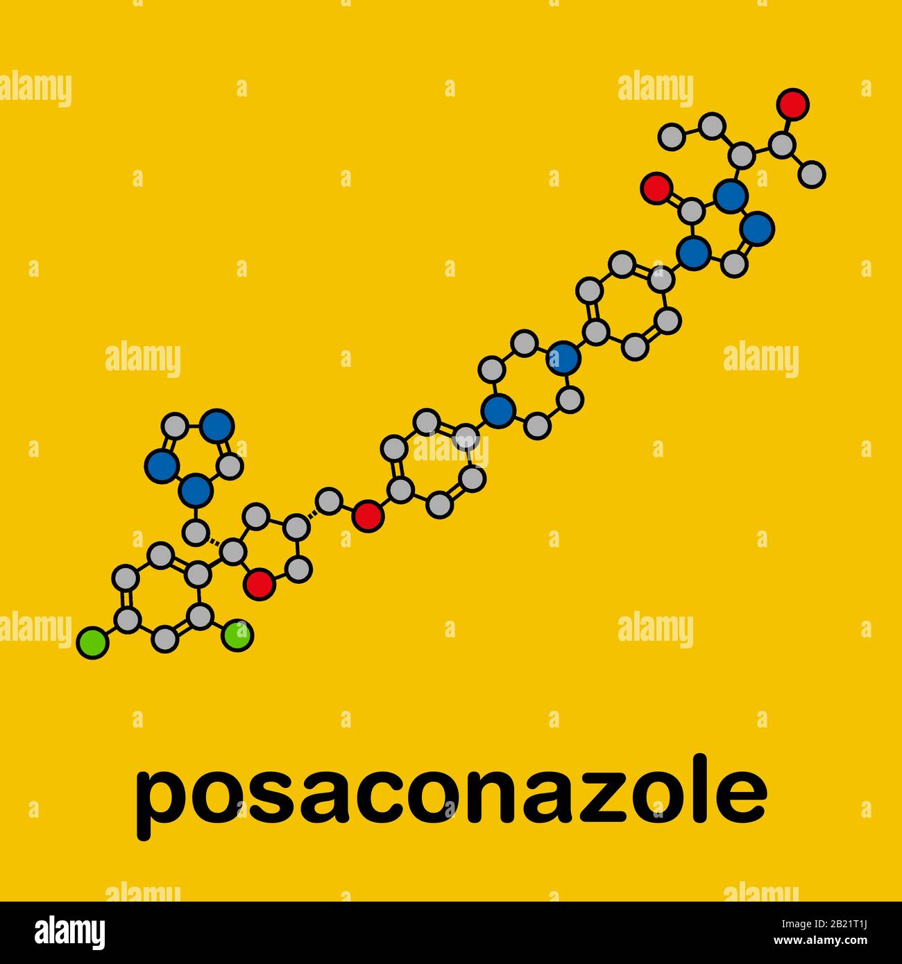 Posaconazole antifungal drug molecule, illustration Stock Photo - Alamy