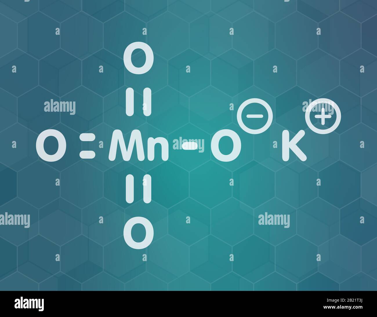 Potassium permanganate crystal structure, illustration Stock Photo - Alamy