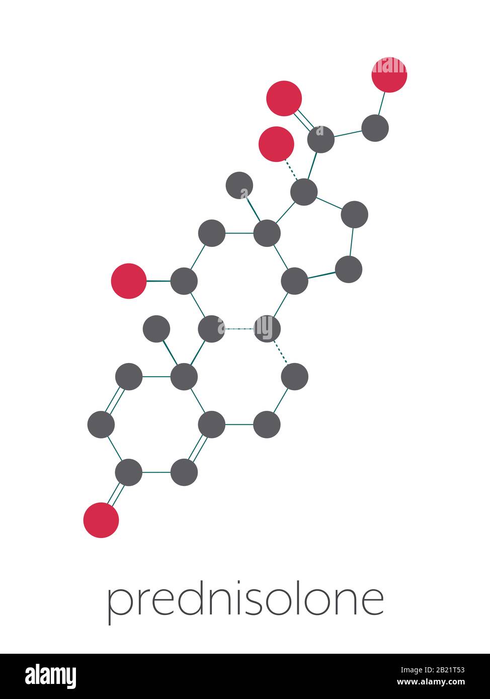 Prednisolone corticosteroid drug molecule, illustration Stock Photo - Alamy
