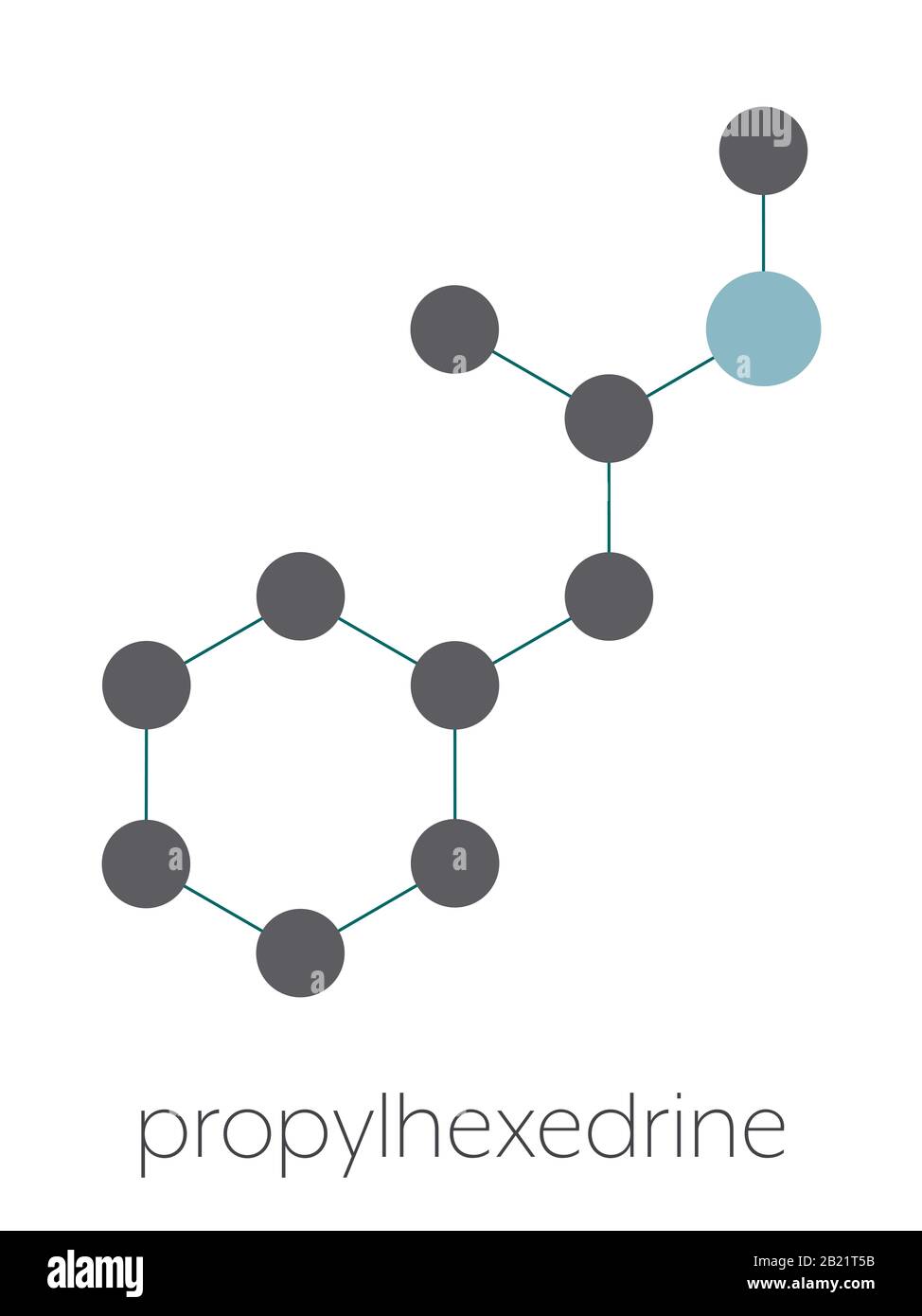 Propylhexedrine molecule, illustration Stock Photo - Alamy