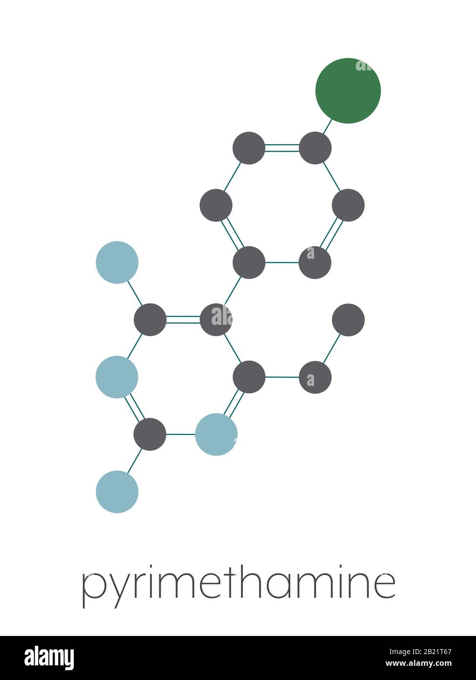 Pyrimethamine malaria drug molecule, illustration Stock Photo - Alamy