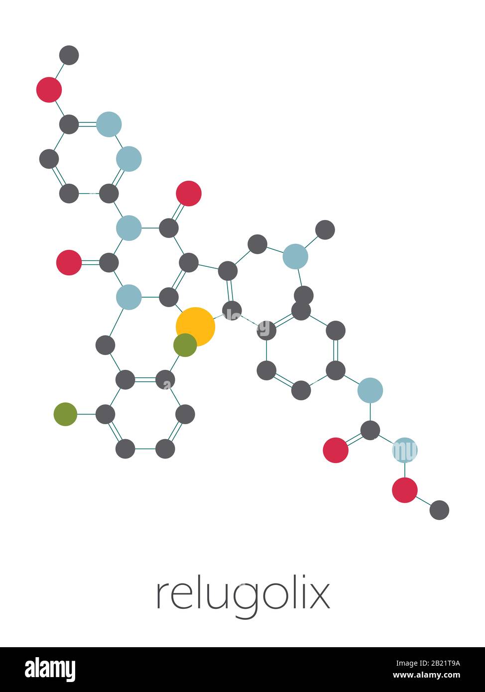 Relugolix drug molecule, illustration Stock Photo - Alamy