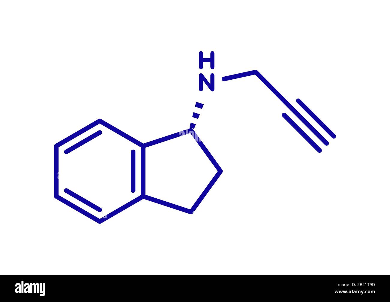 Rasagiline Parkinson's disease drug molecule, illustration Stock Photo ...