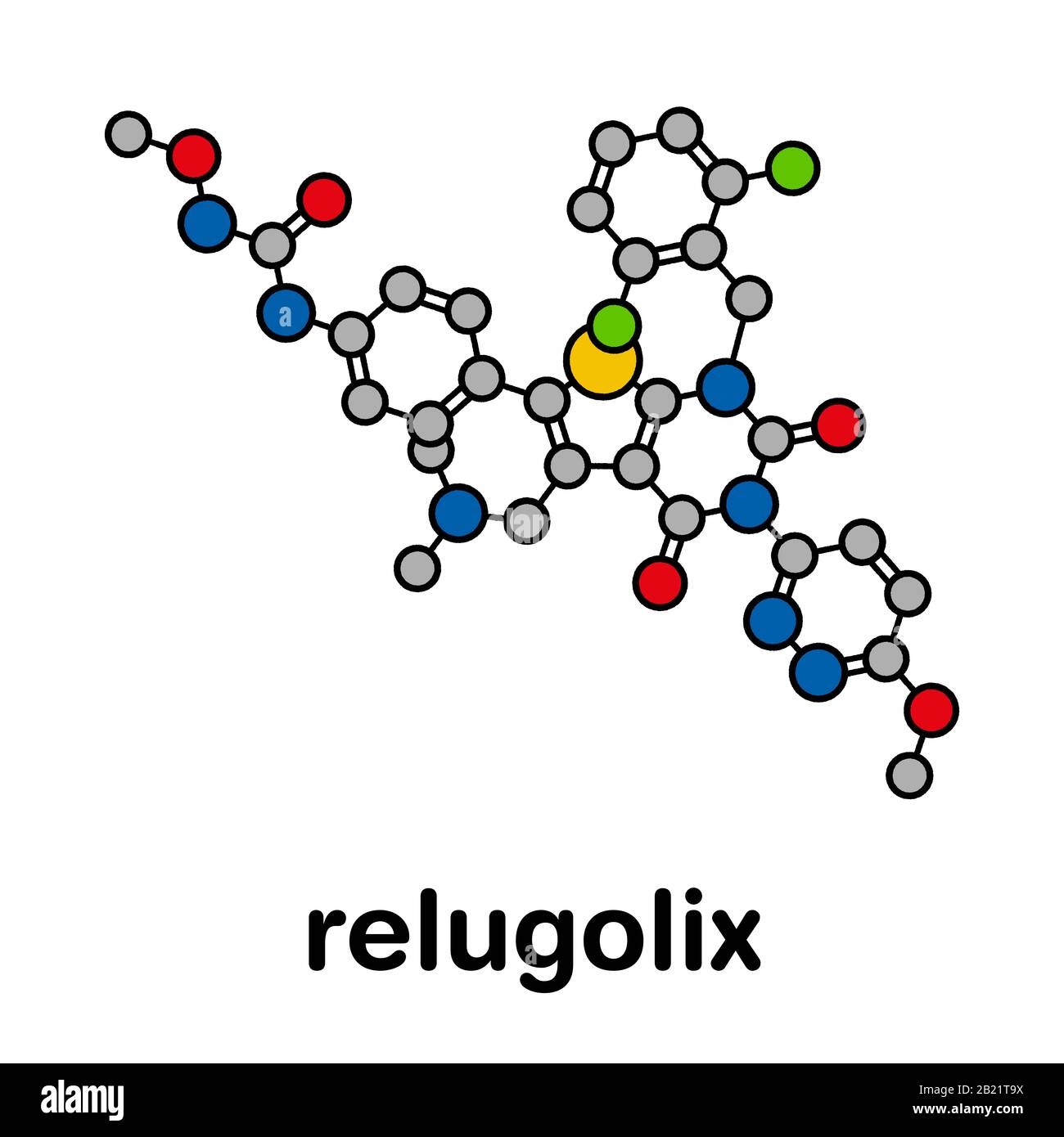 Relugolix drug molecule, illustration Stock Photo - Alamy