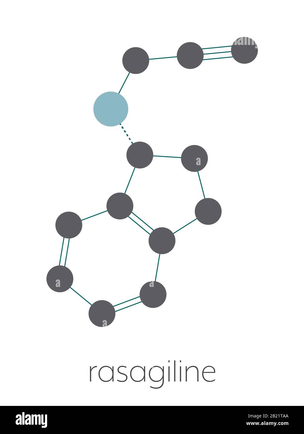 Rasagiline Parkinson's disease drug molecule, illustration Stock Photo ...