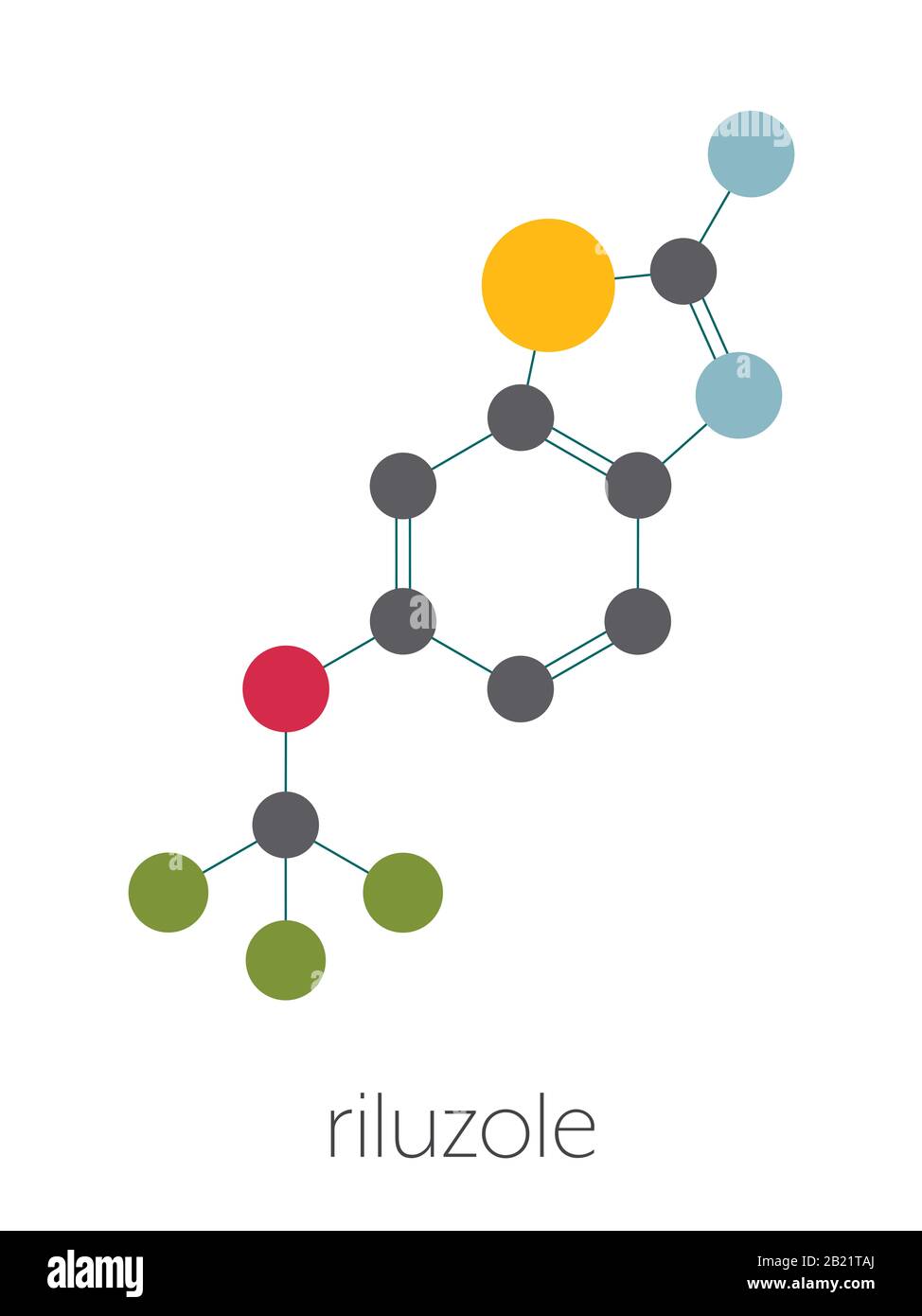 Riluzole ALS drug molecule, illustration Stock Photo - Alamy