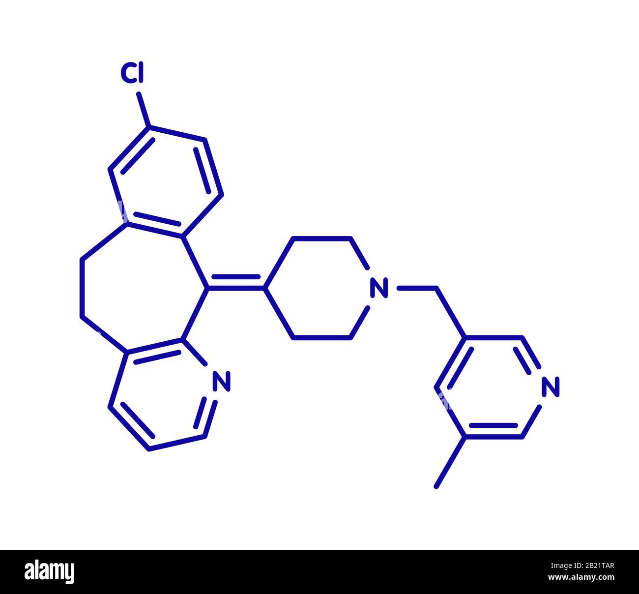 Rupatadine antihistamine drug molecule, illustration Stock Photo - Alamy