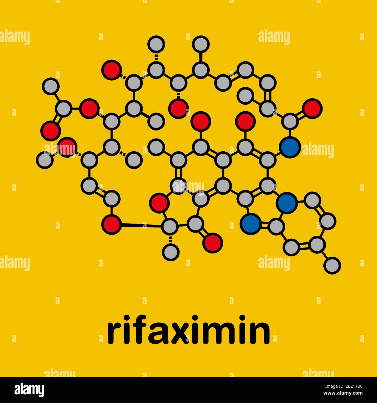 Rifaximin antibiotic drug molecule, illustration Stock Photo - Alamy