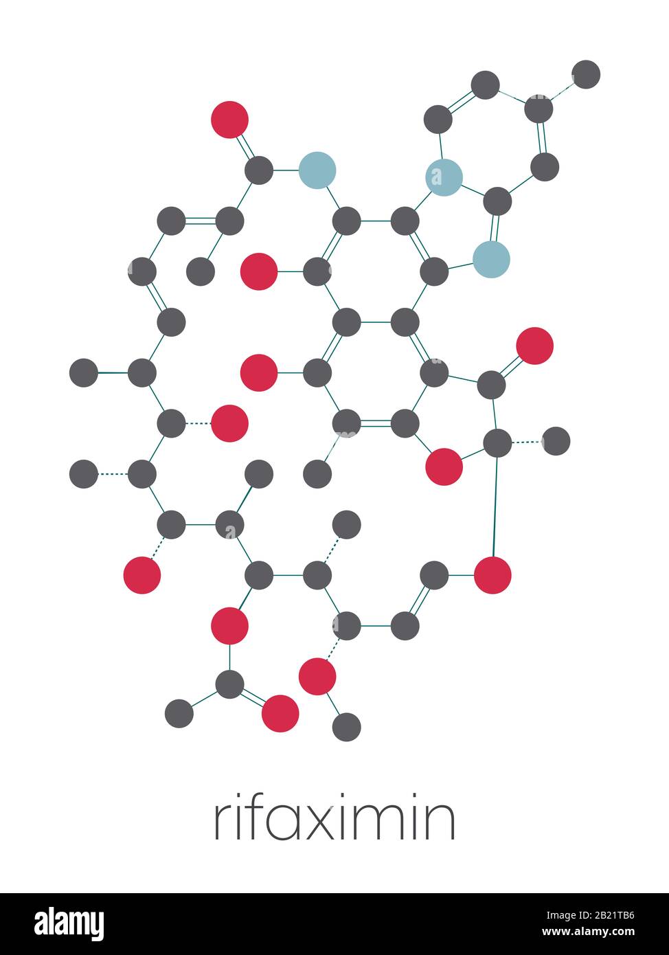 Rifaximin antibiotic drug molecule, illustration Stock Photo - Alamy