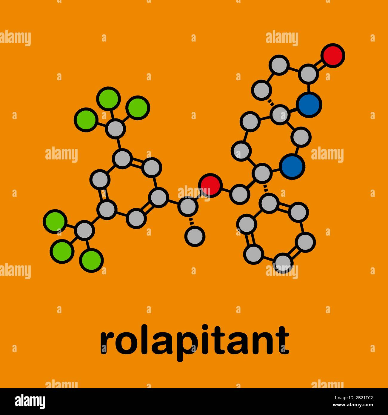 Rolapitant antiemetic drug molecule, illustration Stock Photo - Alamy
