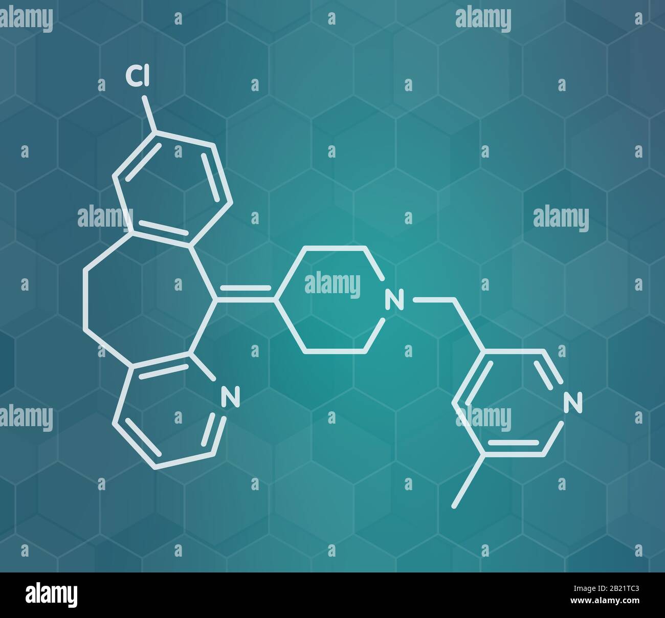 Rupatadine antihistamine drug molecule, illustration Stock Photo - Alamy