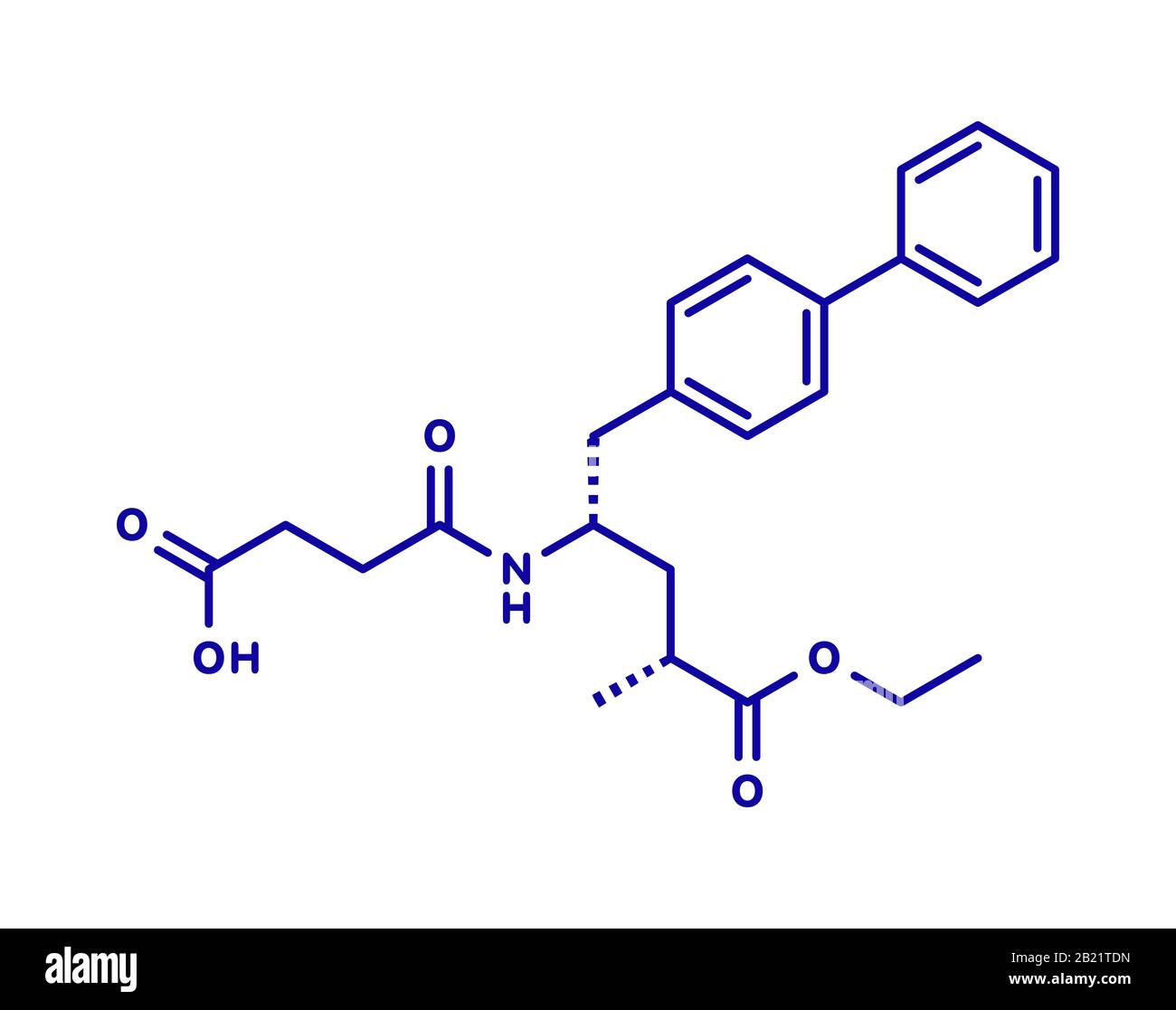 Sacubitril hypertension drug molecule, illustration Stock Photo - Alamy