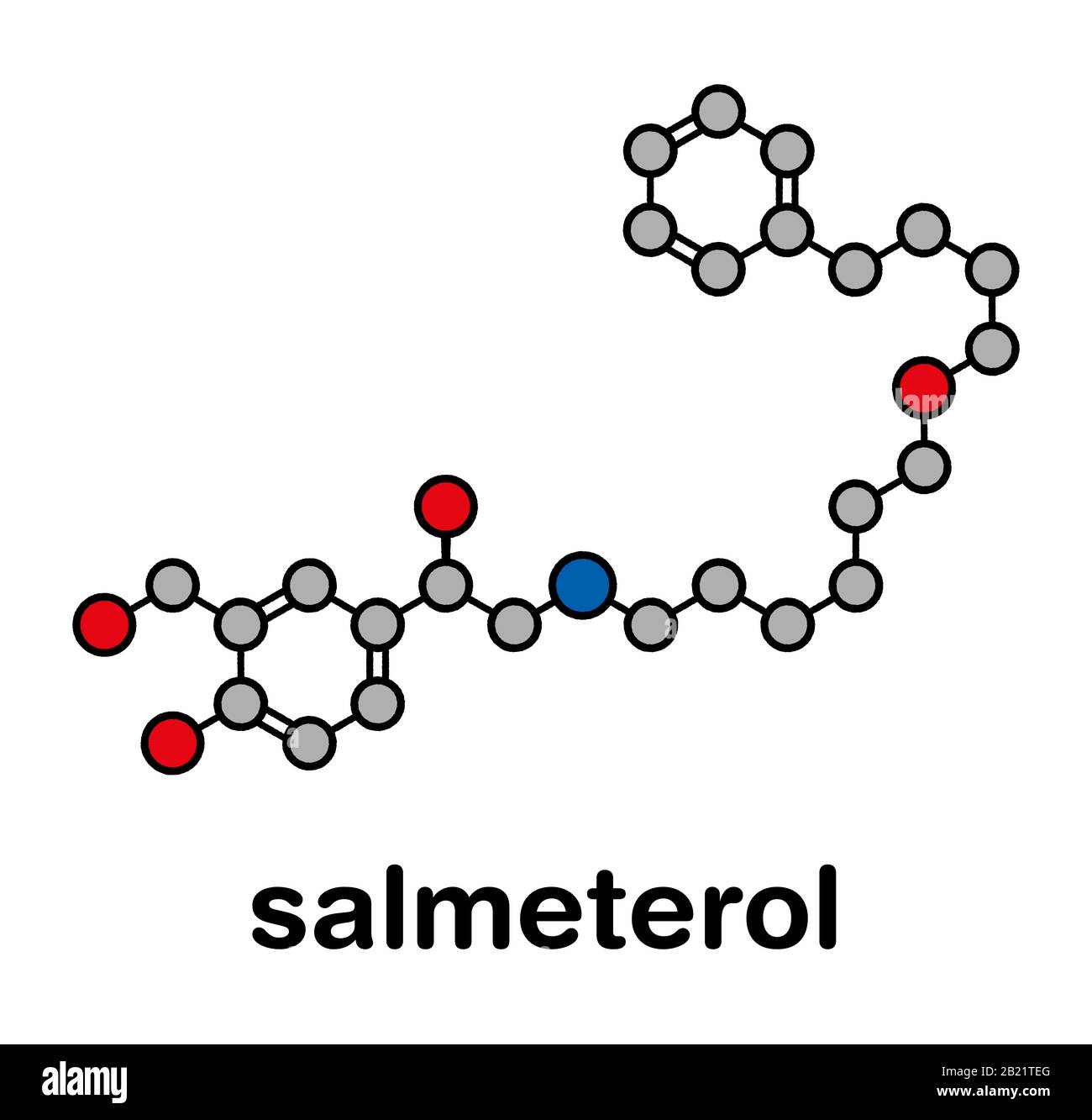 Salmeterol asthma drug molecule, illustration Stock Photo - Alamy