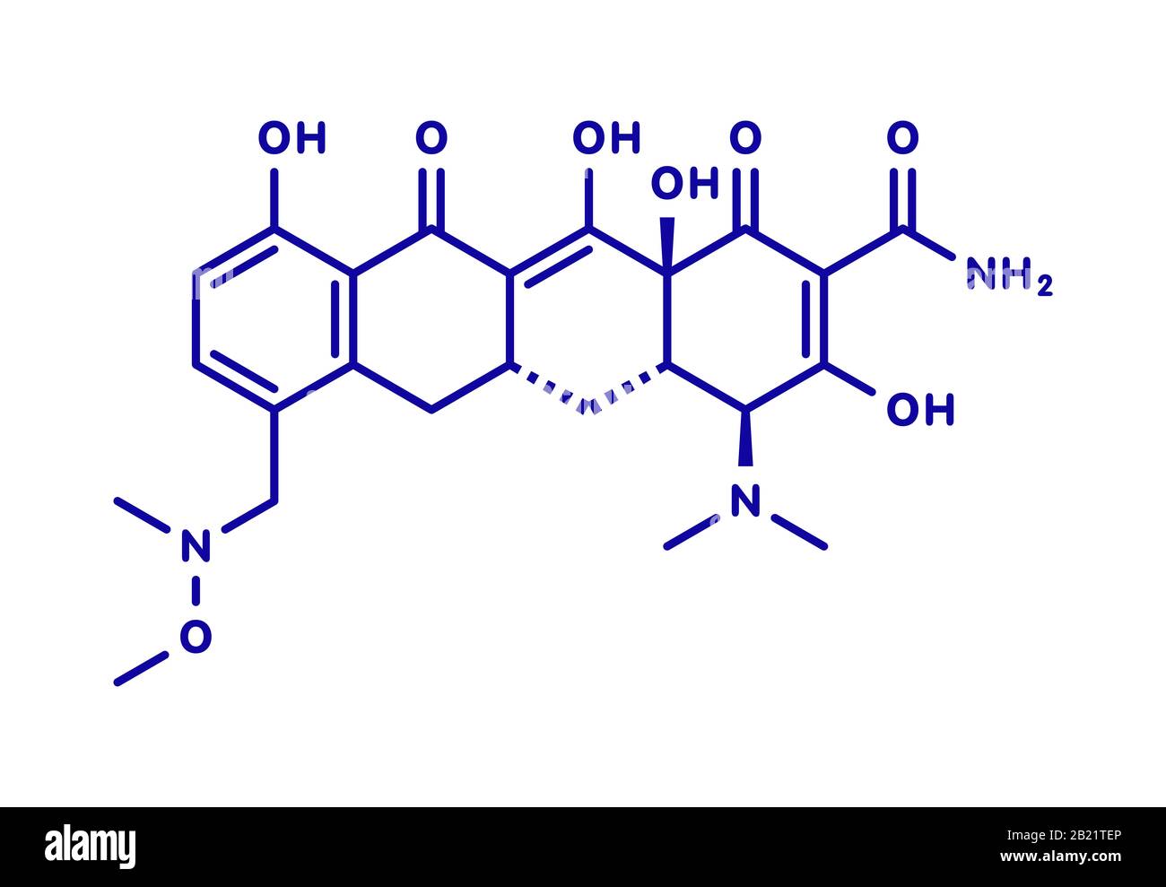 Sarecycline antibiotic drug molecule, illustration Stock Photo - Alamy