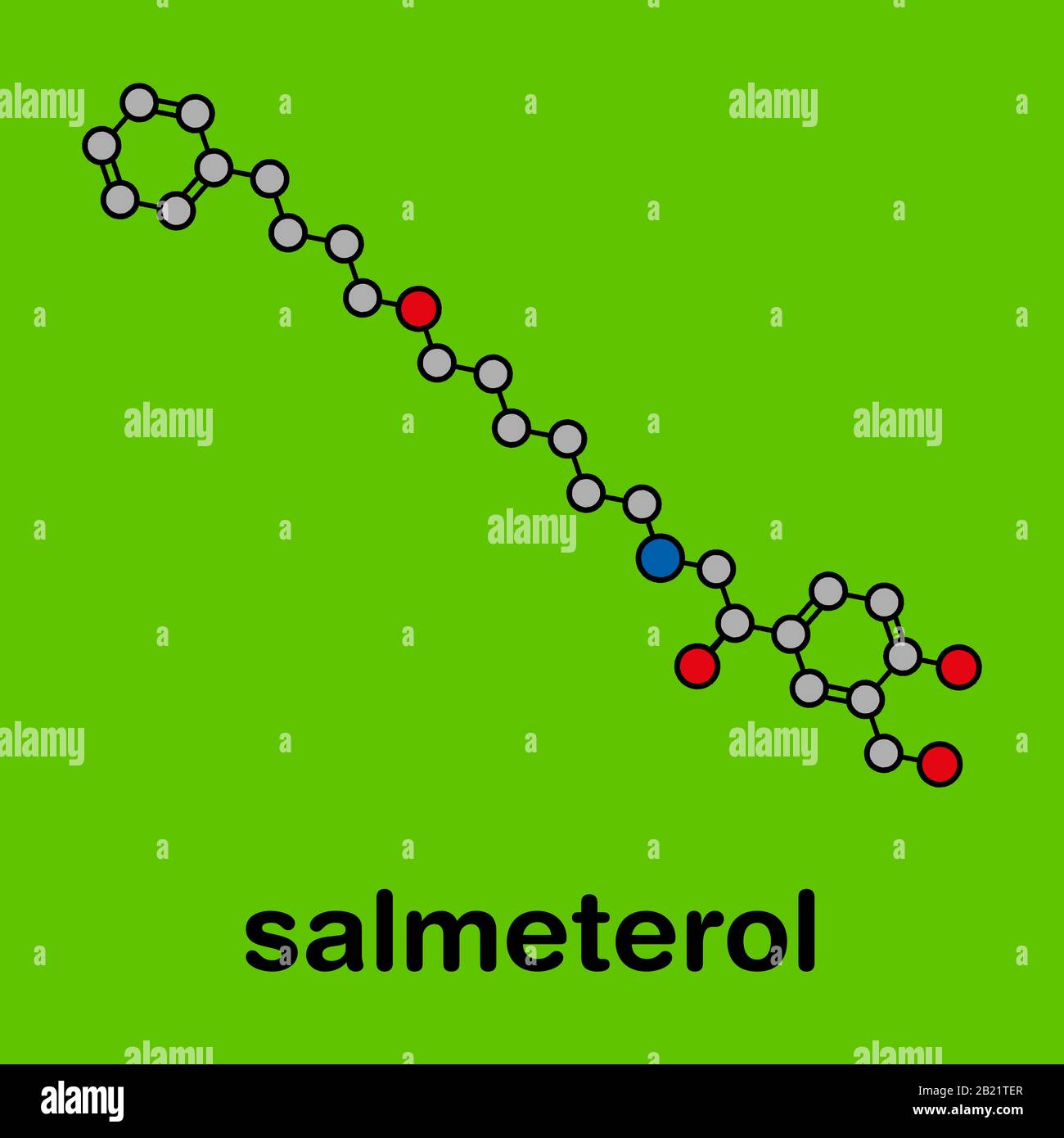 Salmeterol asthma drug molecule, illustration Stock Photo - Alamy