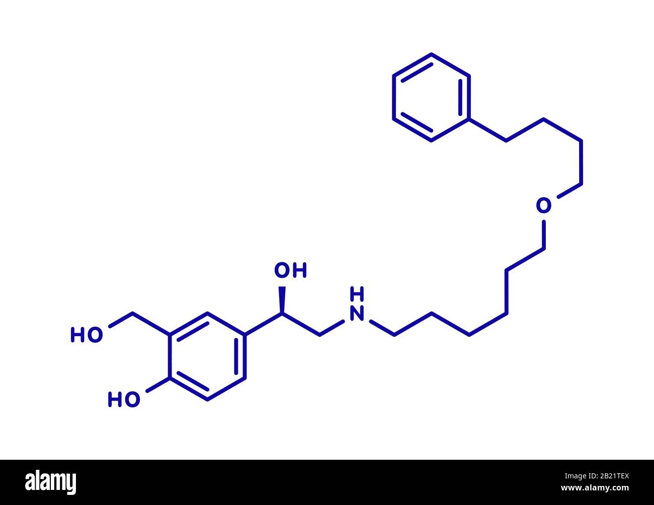 Salmeterol asthma drug molecule, illustration Stock Photo - Alamy