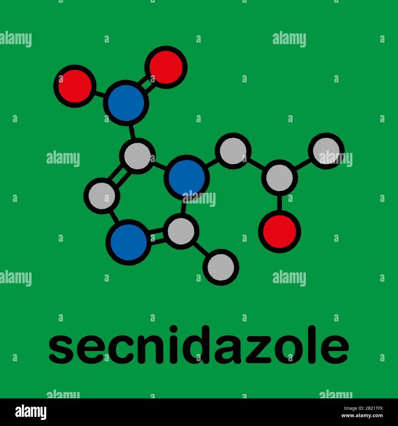 Secnidazole anti-infective drug molecule, illustration Stock Photo - Alamy