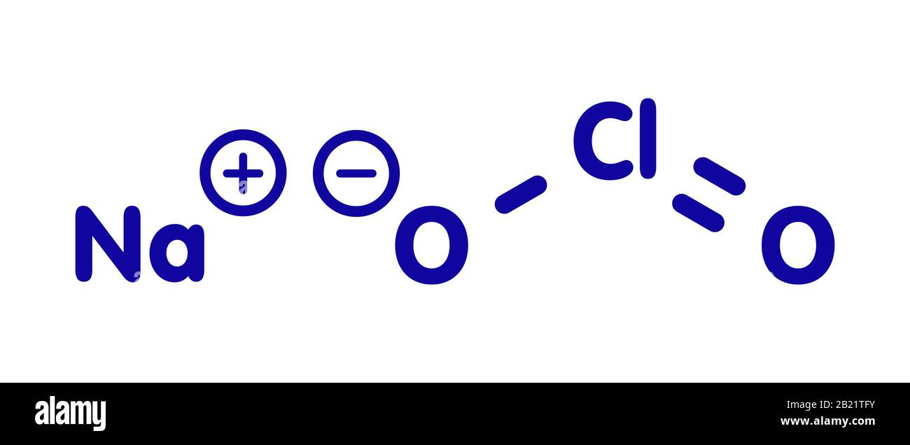 Sodium chlorite chemical structure, illustration Stock Photo - Alamy