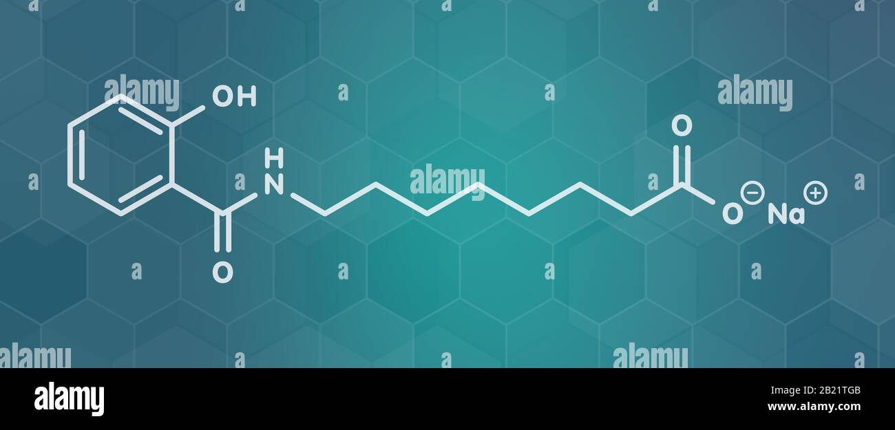 Sodium salcaprozate or SNAC molecule, illustration Stock Photo - Alamy