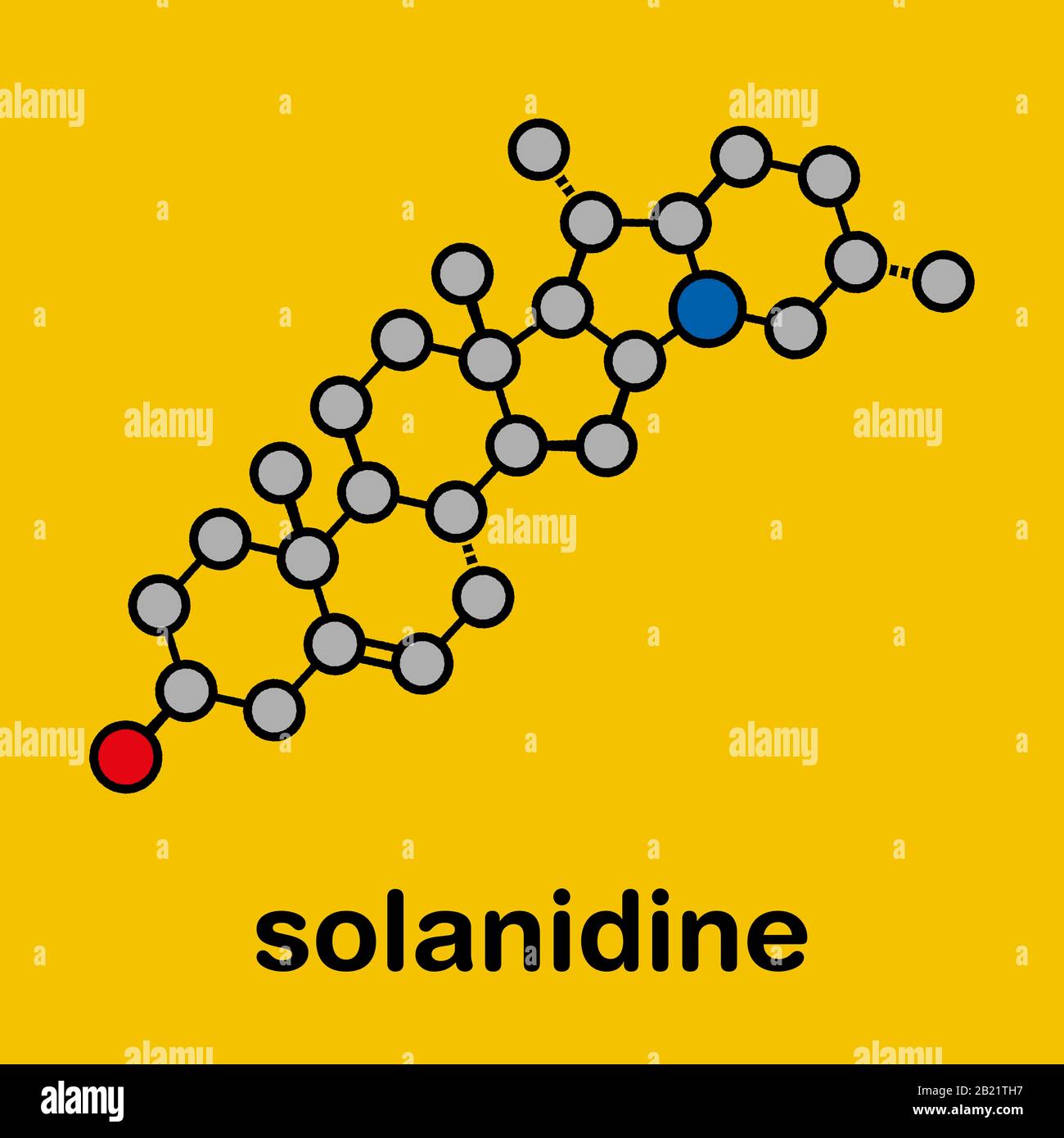 Solanidine potato toxin molecule, illustration Stock Photo - Alamy