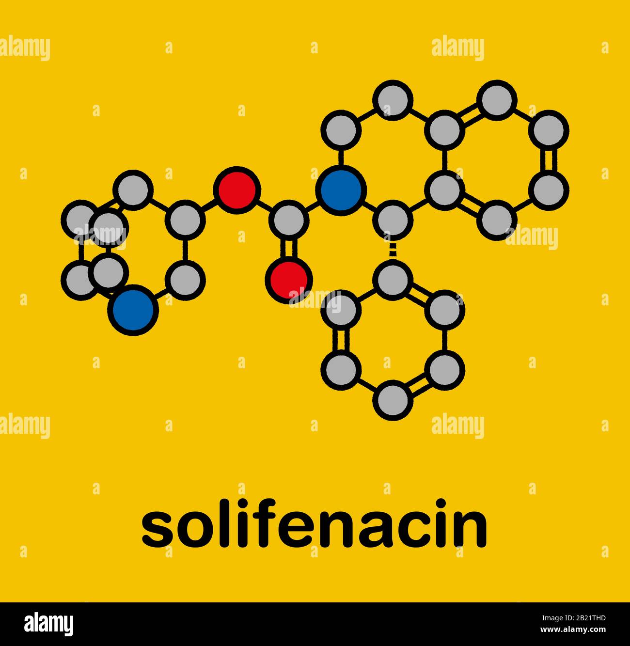 Solifenacin overactive bladder drug molecule, illustration Stock Photo ...