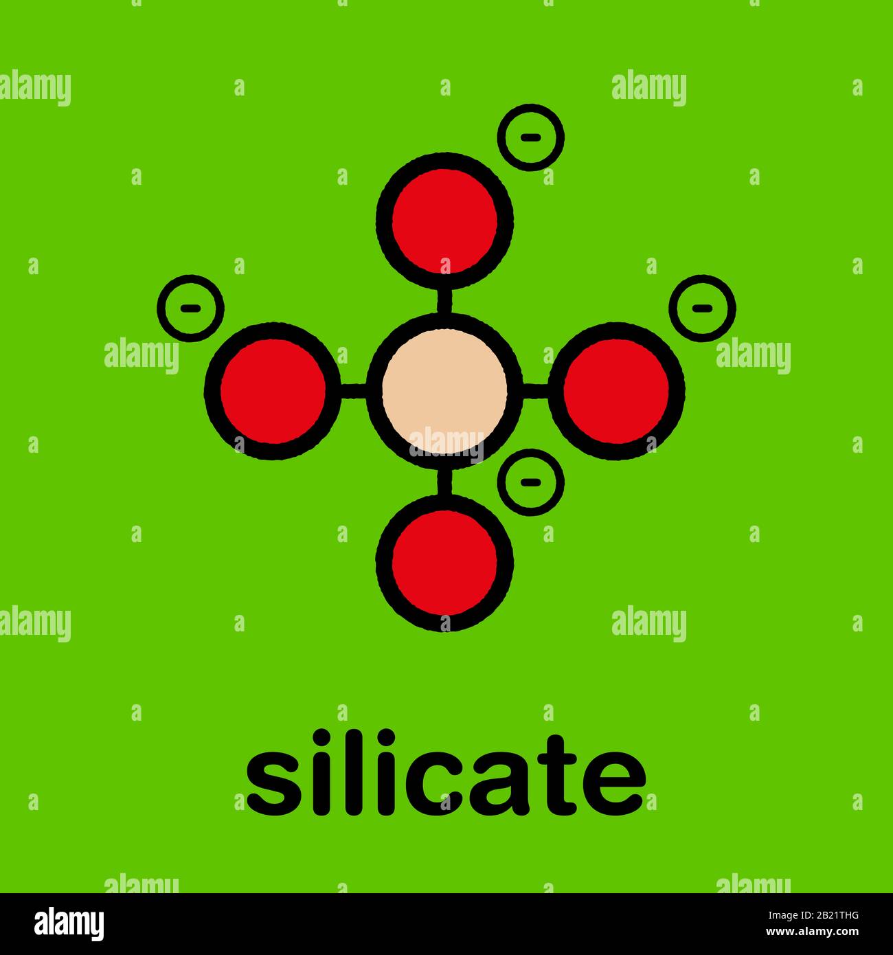 Orthosilicate anion chemical structure, illustration Stock Photo - Alamy