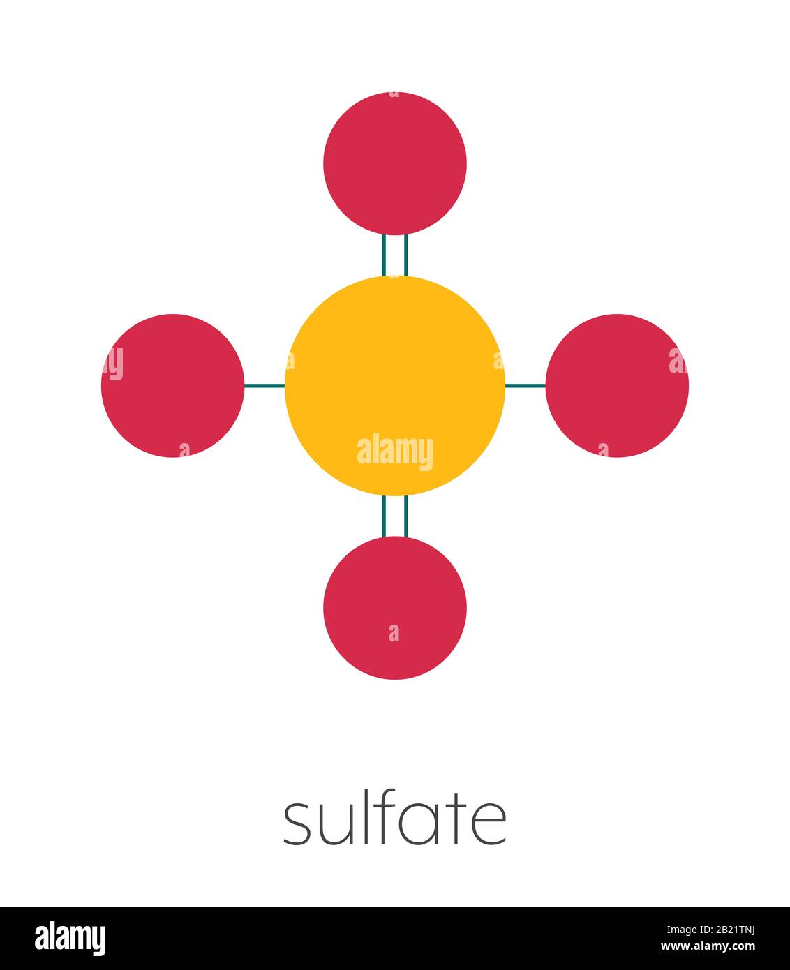 Sulfate anion chemical structure, illustration Stock Photo - Alamy