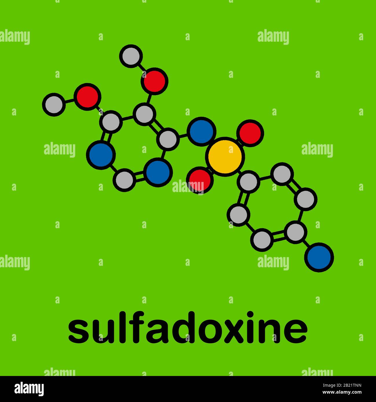 Sulfadoxine malaria drug molecule, illustration Stock Photo - Alamy