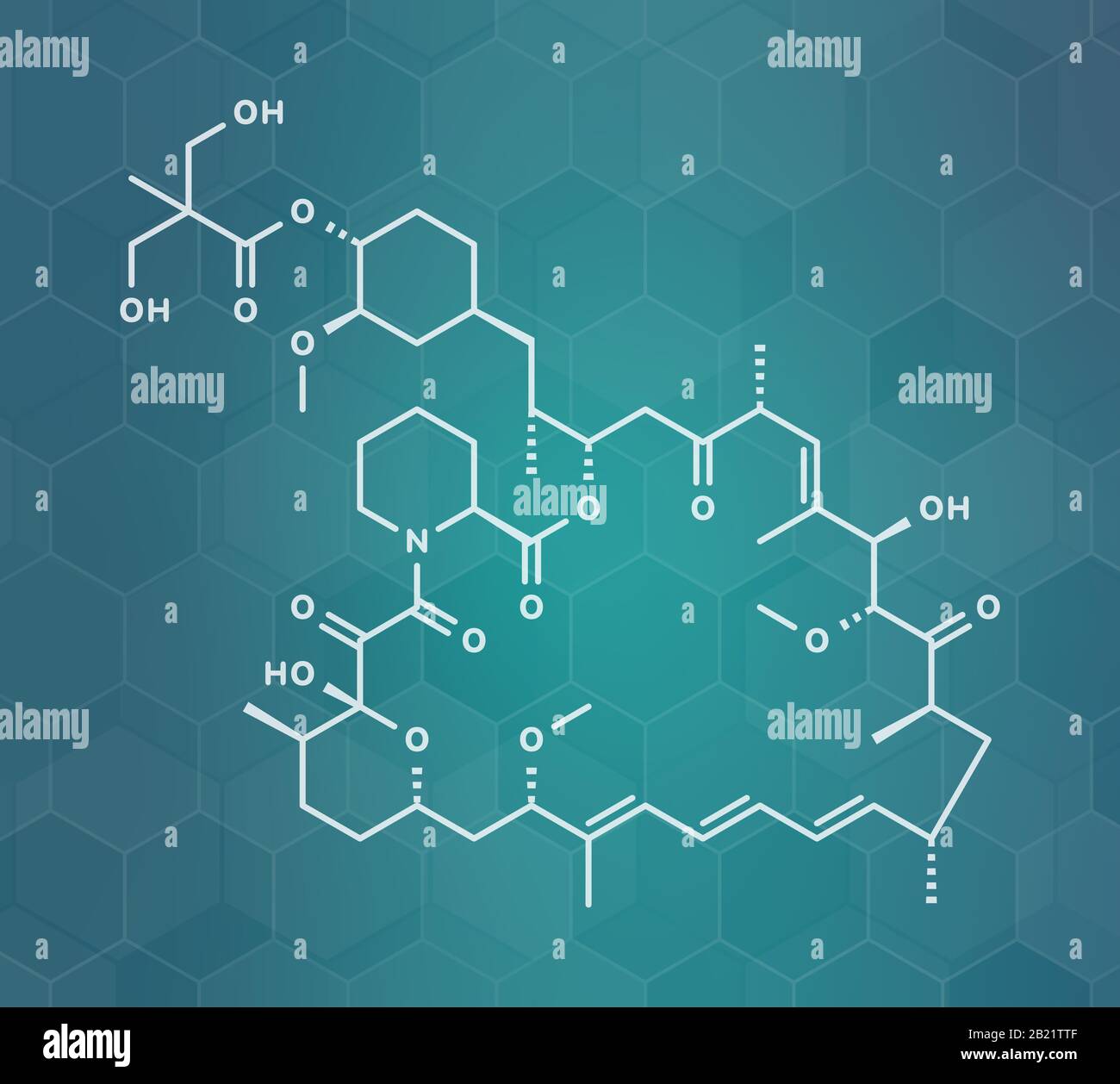 Temsirolimus cancer drug molecule, illustration Stock Photo - Alamy