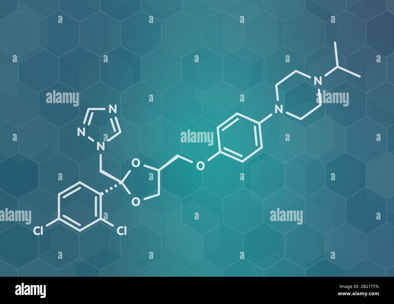 Terconazole antifungal drug molecule, illustration Stock Photo - Alamy
