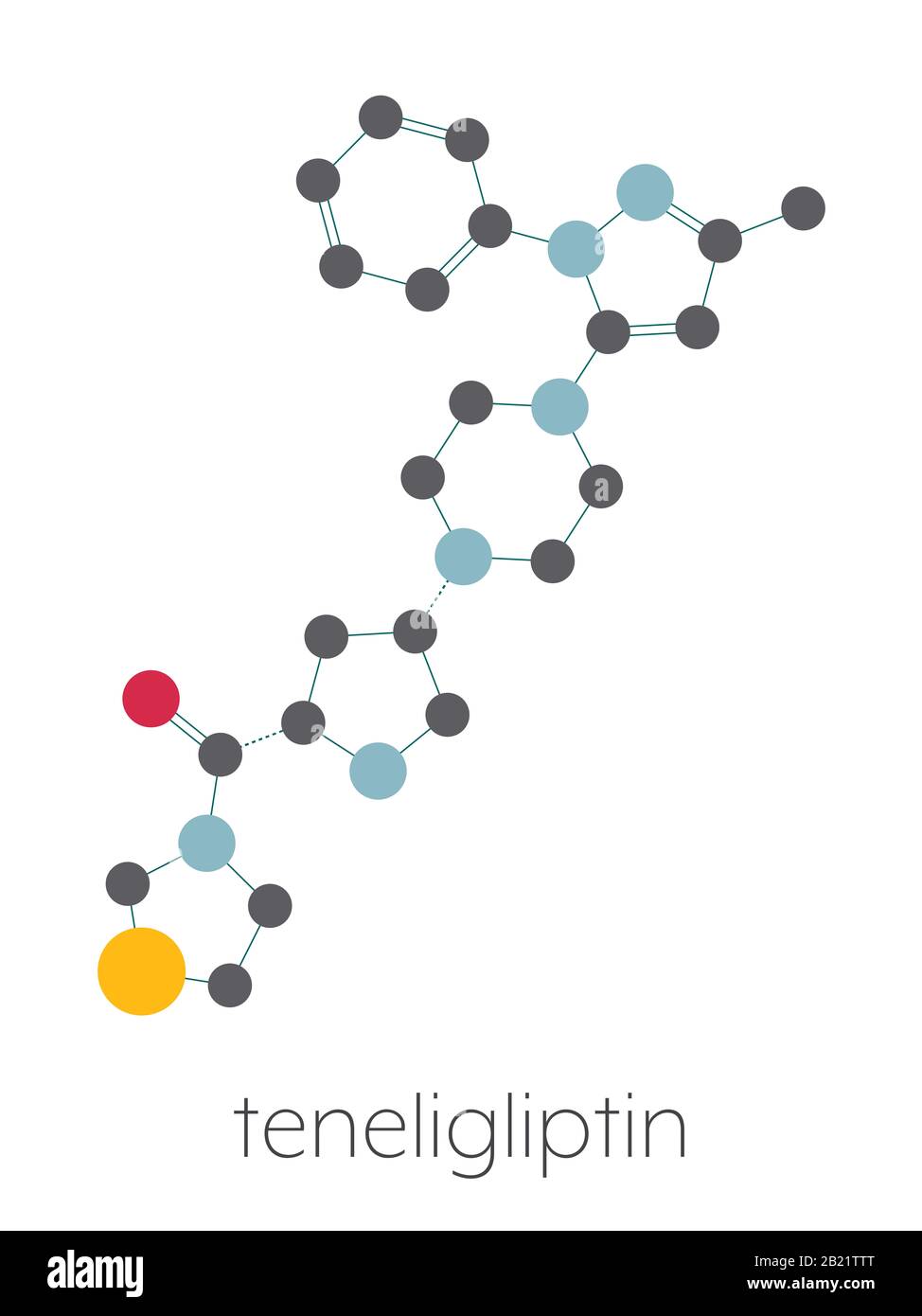 Teneligliptin diabetes drug molecule, illustration Stock Photo - Alamy