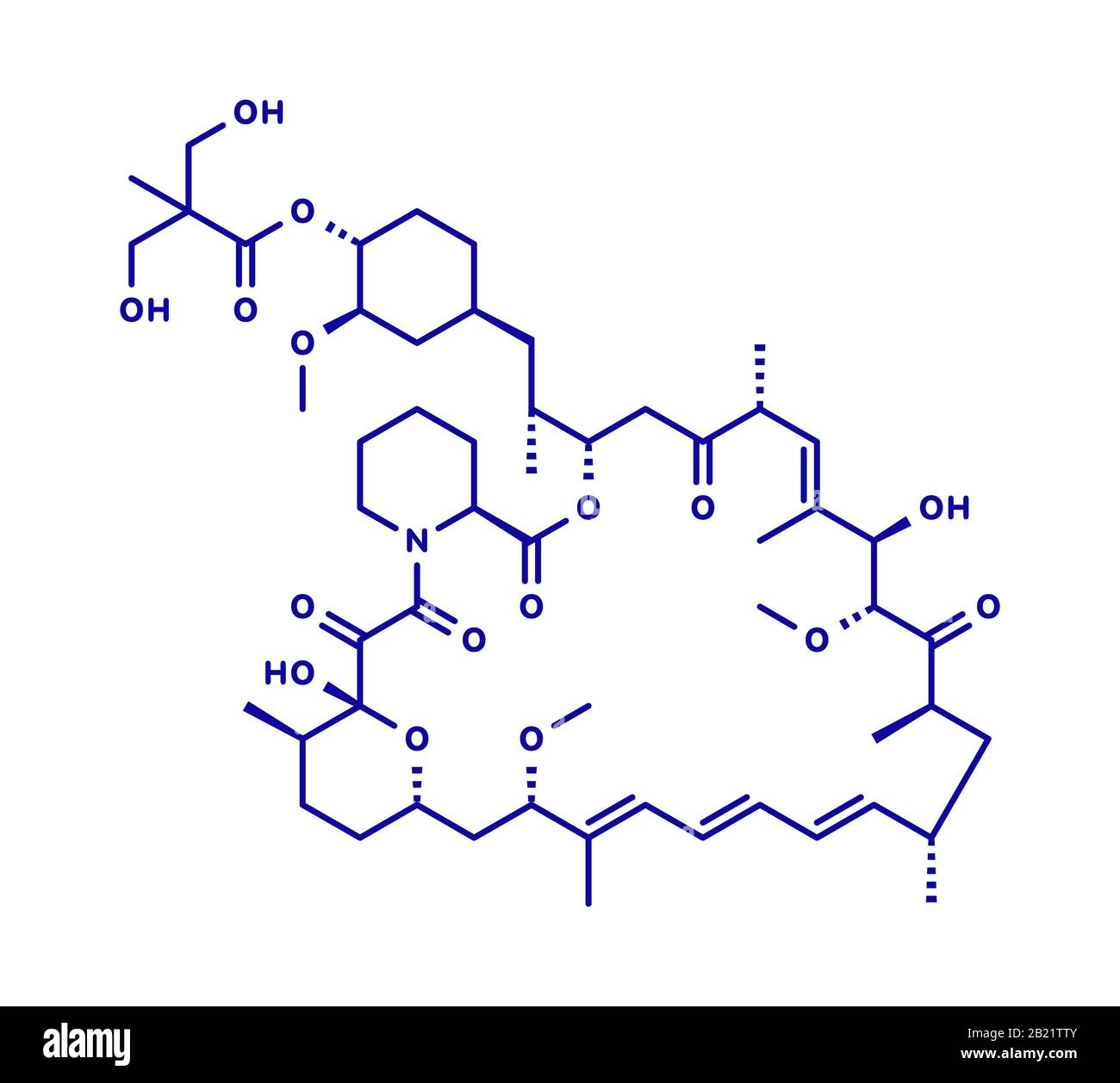 Temsirolimus cancer drug molecule, illustration Stock Photo - Alamy