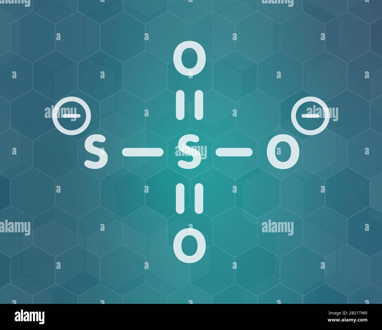 Thiosulfate anion chemical structure, illustration Stock Photo - Alamy