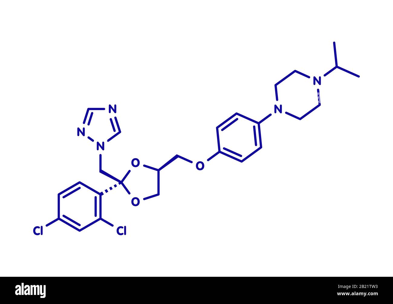 Terconazole antifungal drug molecule, illustration Stock Photo - Alamy