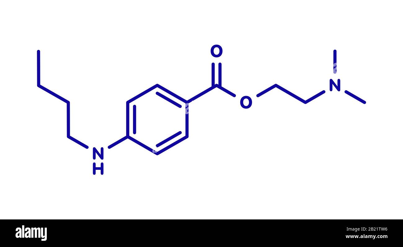 Tetracaine local anesthetic drug molecule, illustration Stock Photo - Alamy