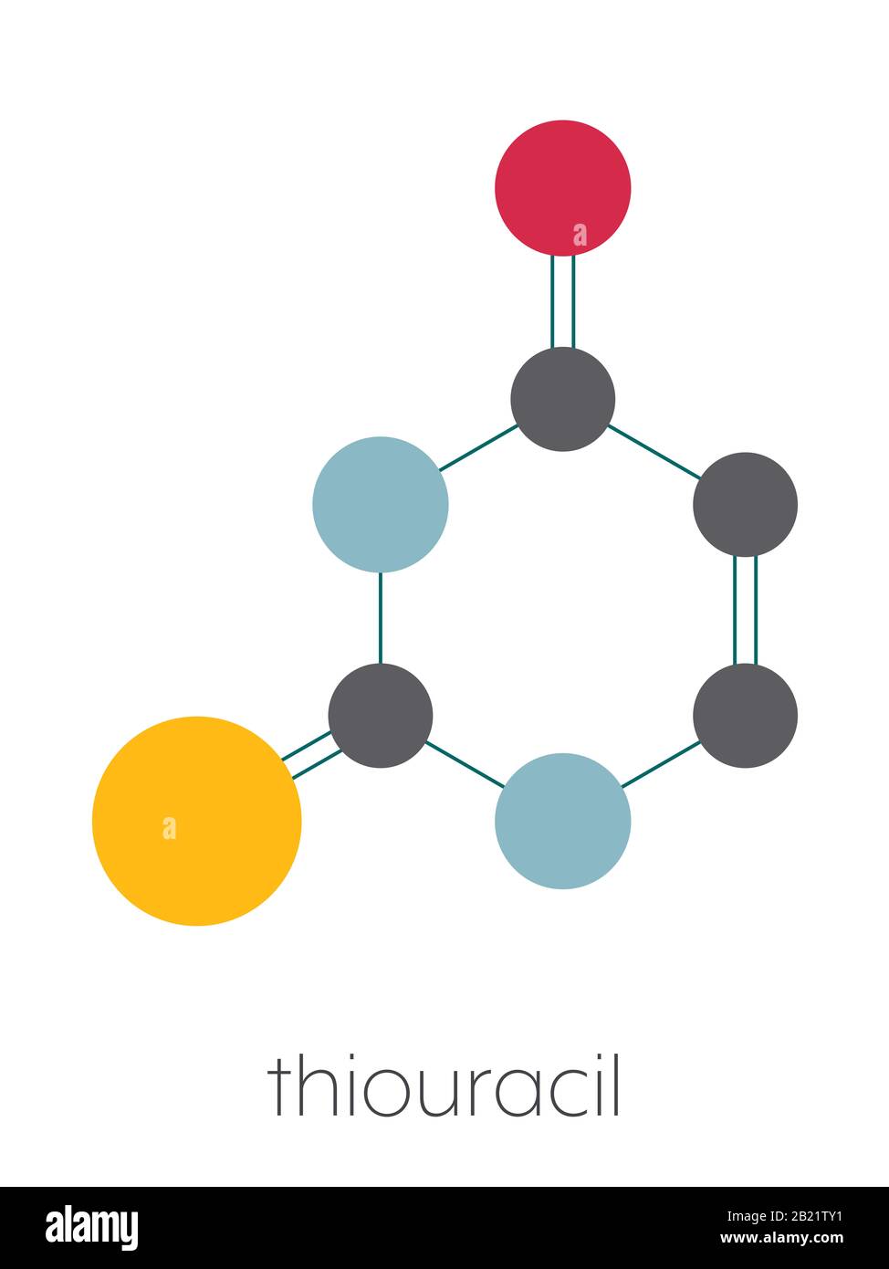 Thiouracil drug molecule, illustration Stock Photo - Alamy